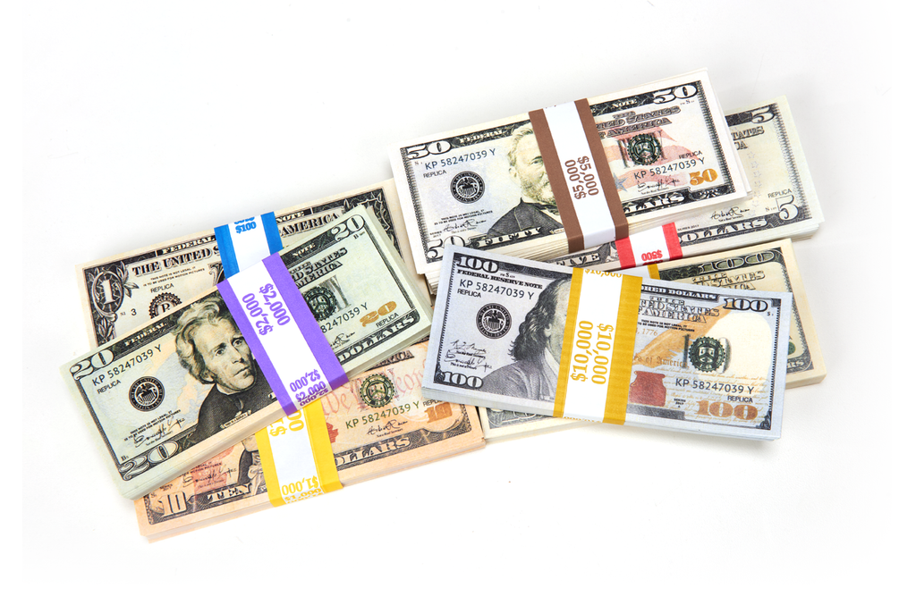 $28,600 - 1 Stack New 100s, Old 100s, 50s, 20s, 10s, 5s, 1s Prop Money ...