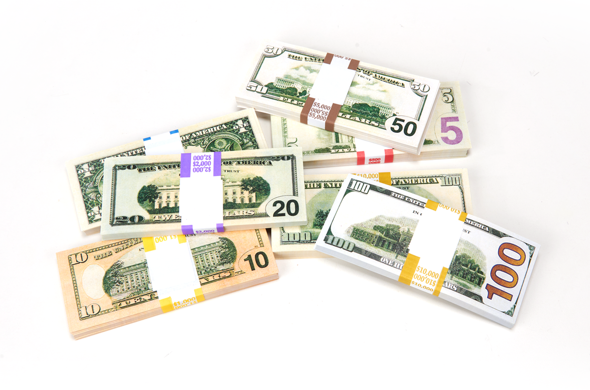 $28,600 - 1 Stack New 100s, Old 100s, 50s, 20s, 10s, 5s, 1s Prop Money ...